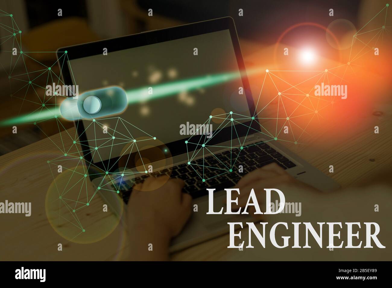 Handwriting text Lead Engineer. Conceptual photo control his team and ...