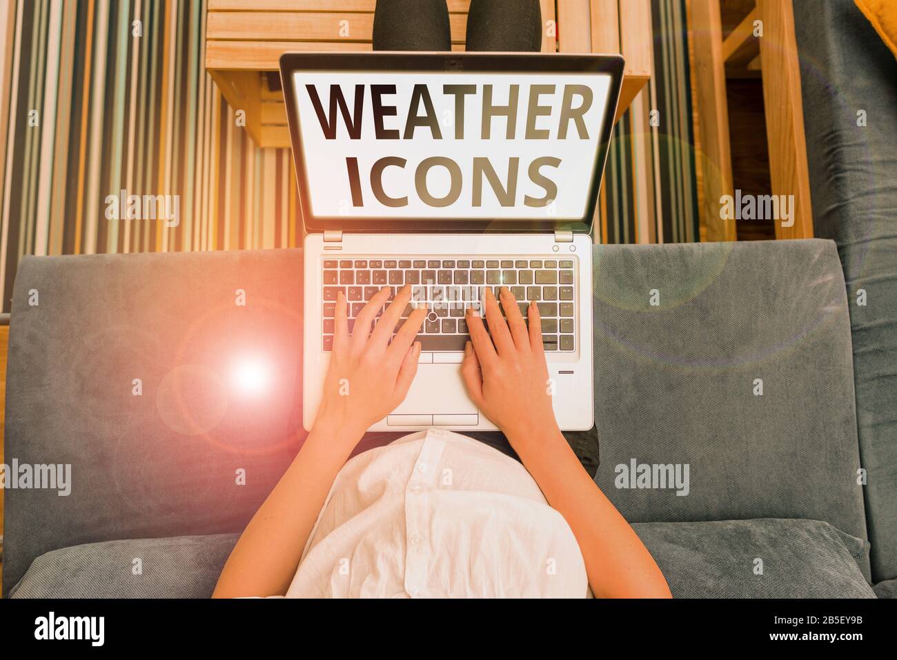 Conceptual hand writing showing Weather Icons. Concept meaning Plotted ...