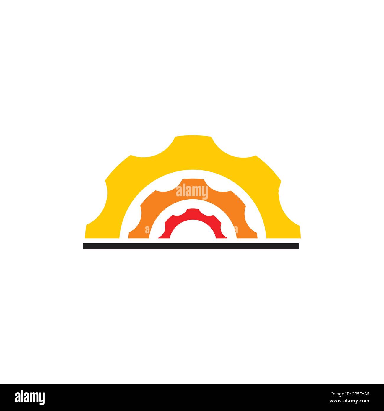 cog wheel sun shape symbol logo vector Stock Vector Image & Art - Alamy