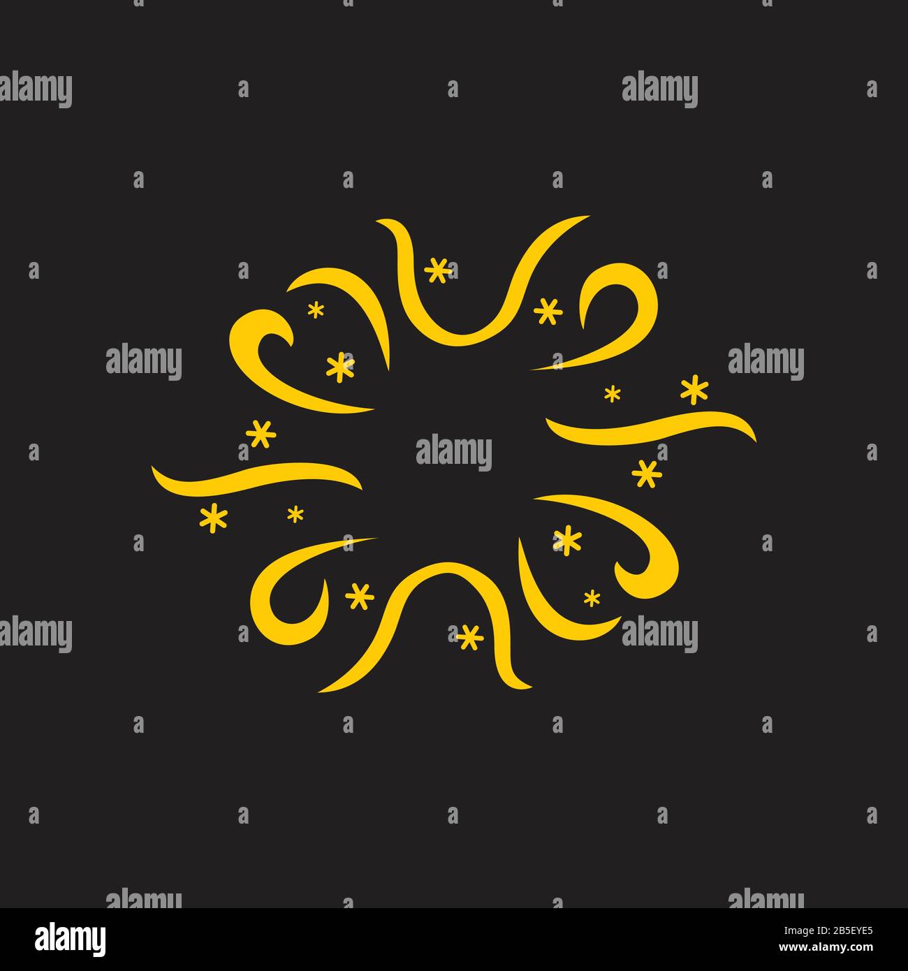curves stars happy decoration symbol logo vector Stock Vector Image ...