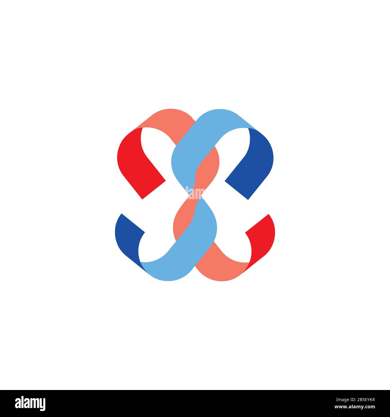 linked ribbon simple logo vector Stock Vector Image & Art - Alamy