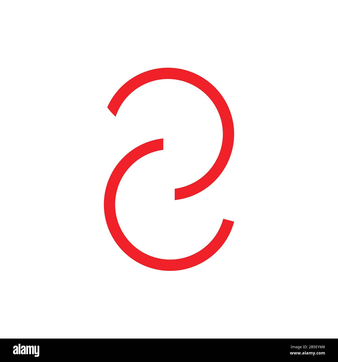 letter cc simple line thin loop logo vector Stock Vector Image & Art ...