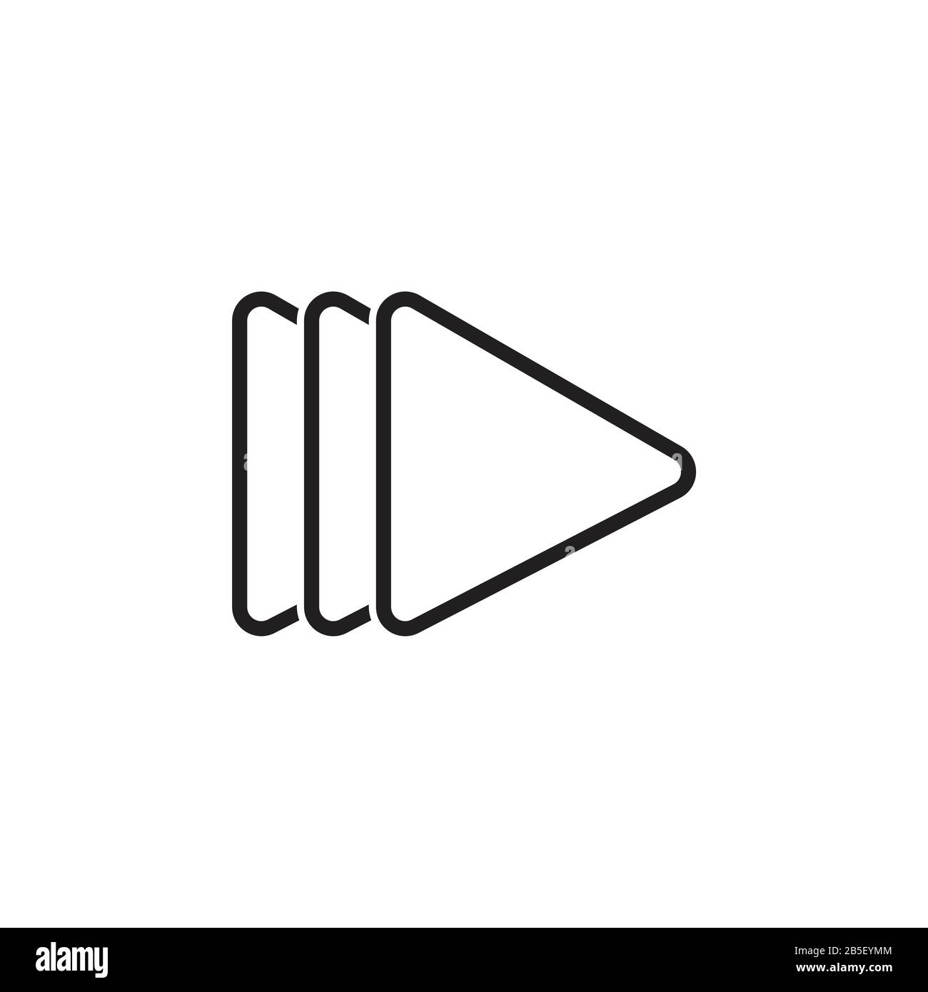 arrow triangle simple line motion design logo vector Stock Vector Image ...