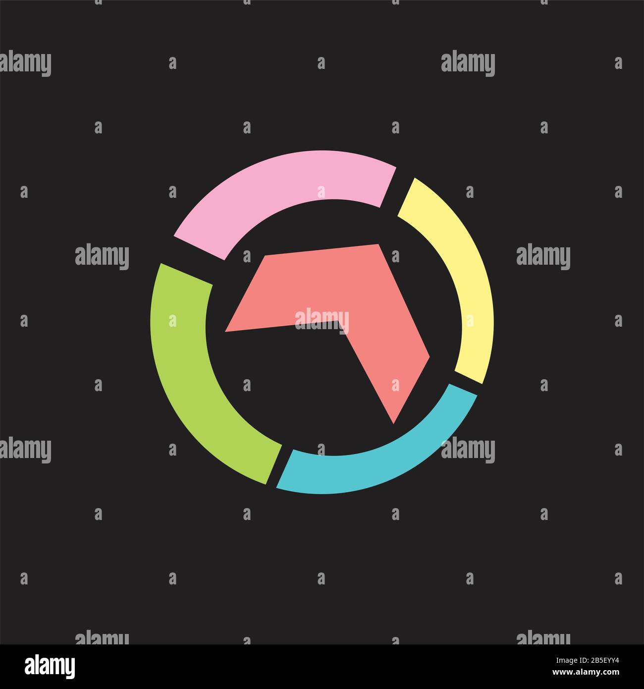 arrow process symbol circle geometric logo vector Stock Vector Image ...