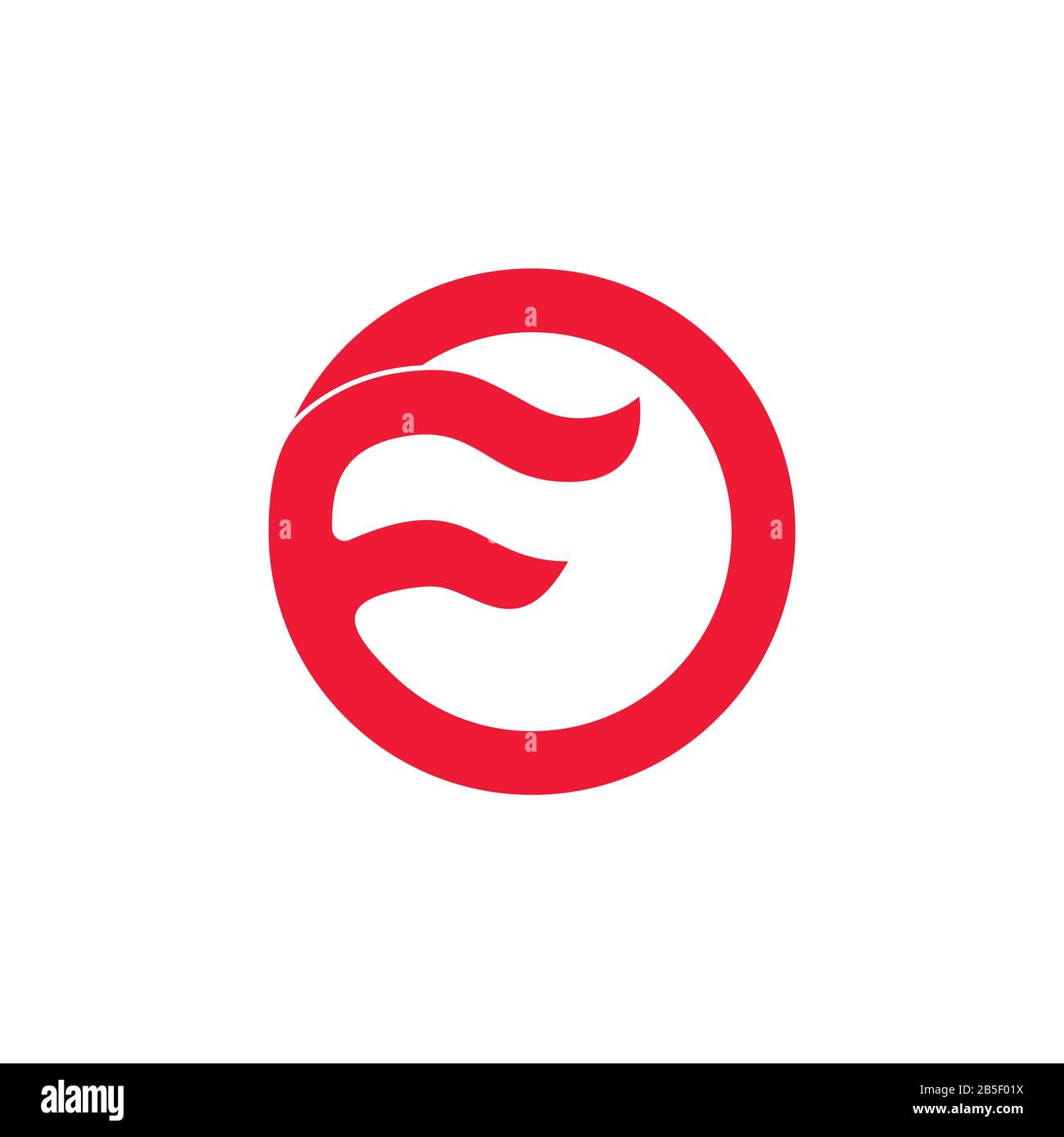 letter f circle geometric curves logo Stock Vector Image & Art - Alamy