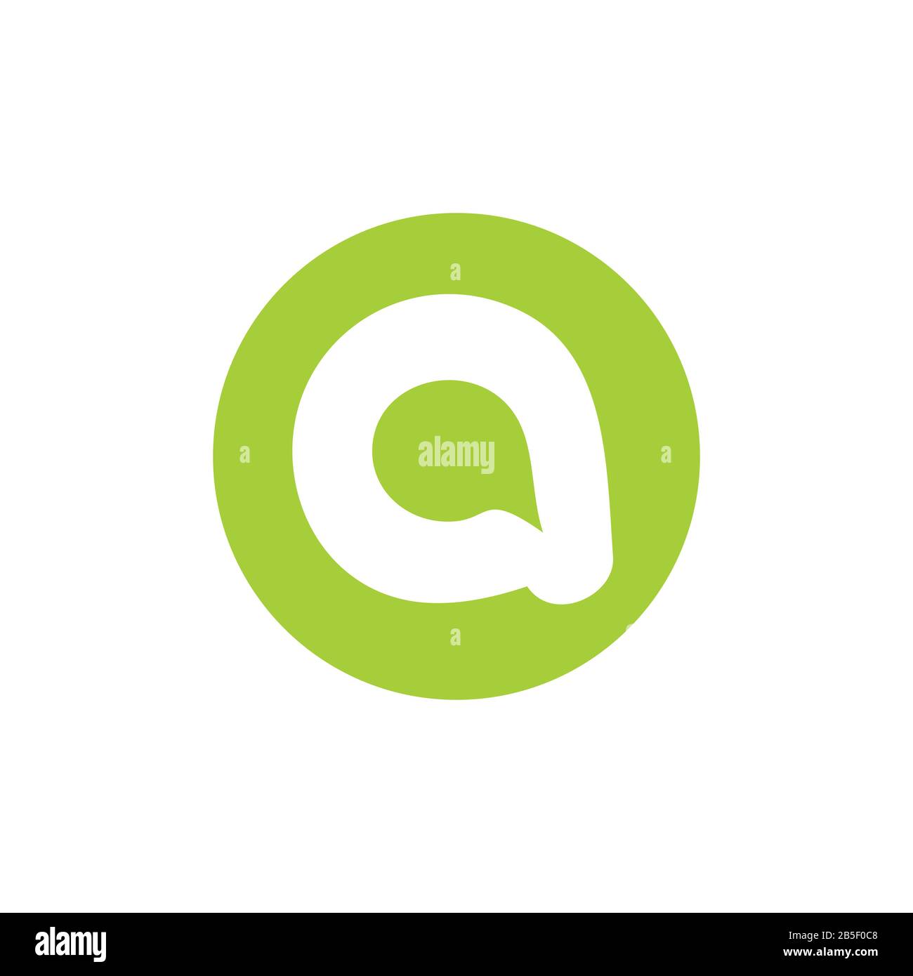 letter a green talk symbol logo vector Stock Vector Image & Art - Alamy