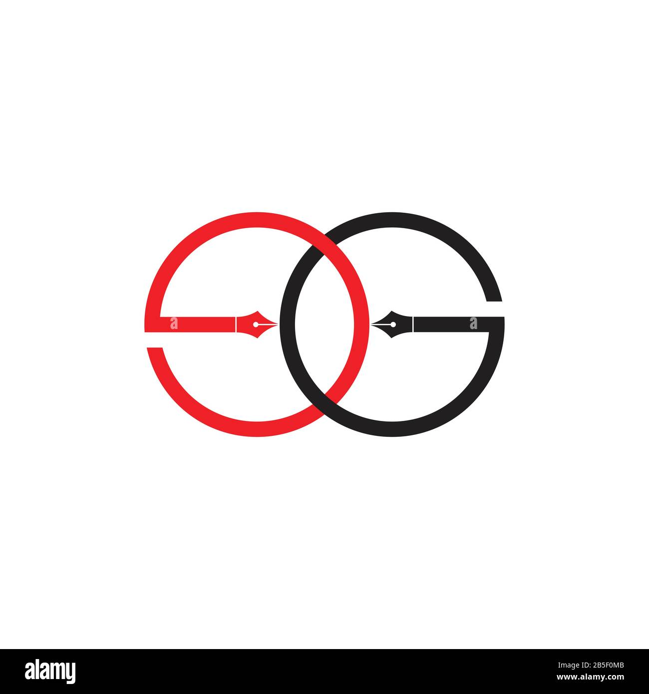 letter ge pen writer symbol logo vector Stock Vector Image & Art - Alamy