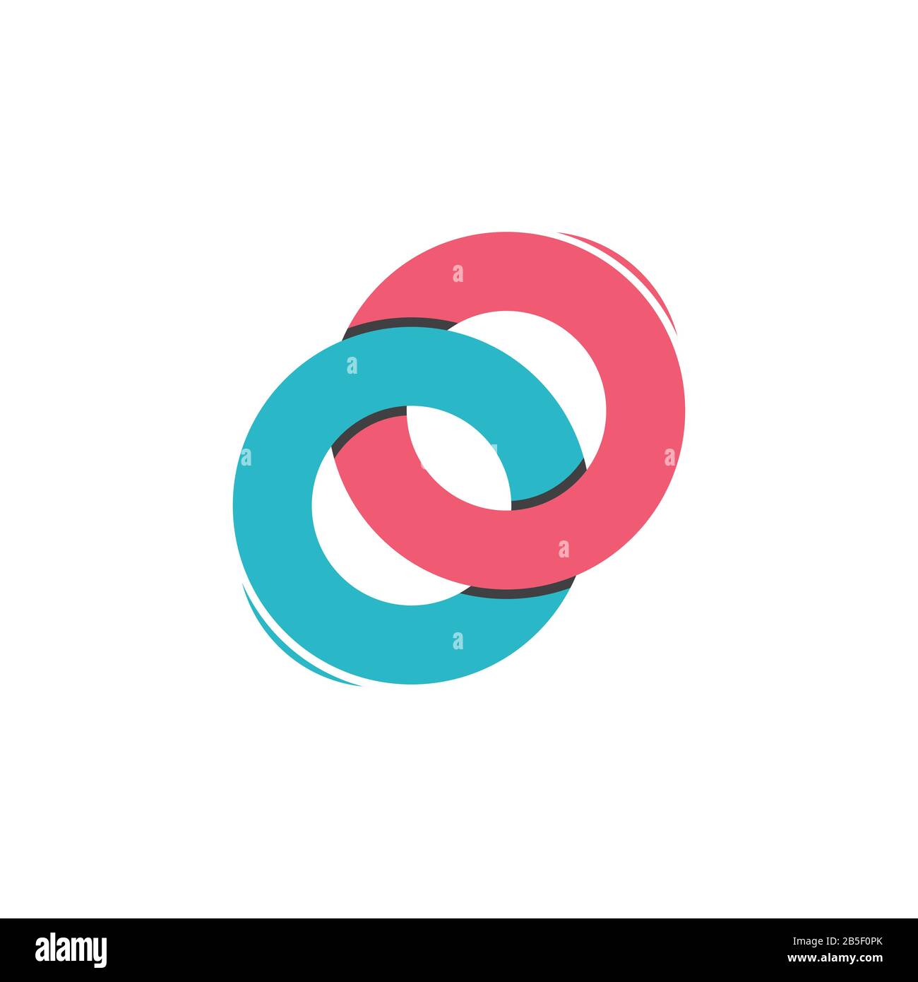 3d linked ring symbol logo vector Stock Vector Image & Art - Alamy
