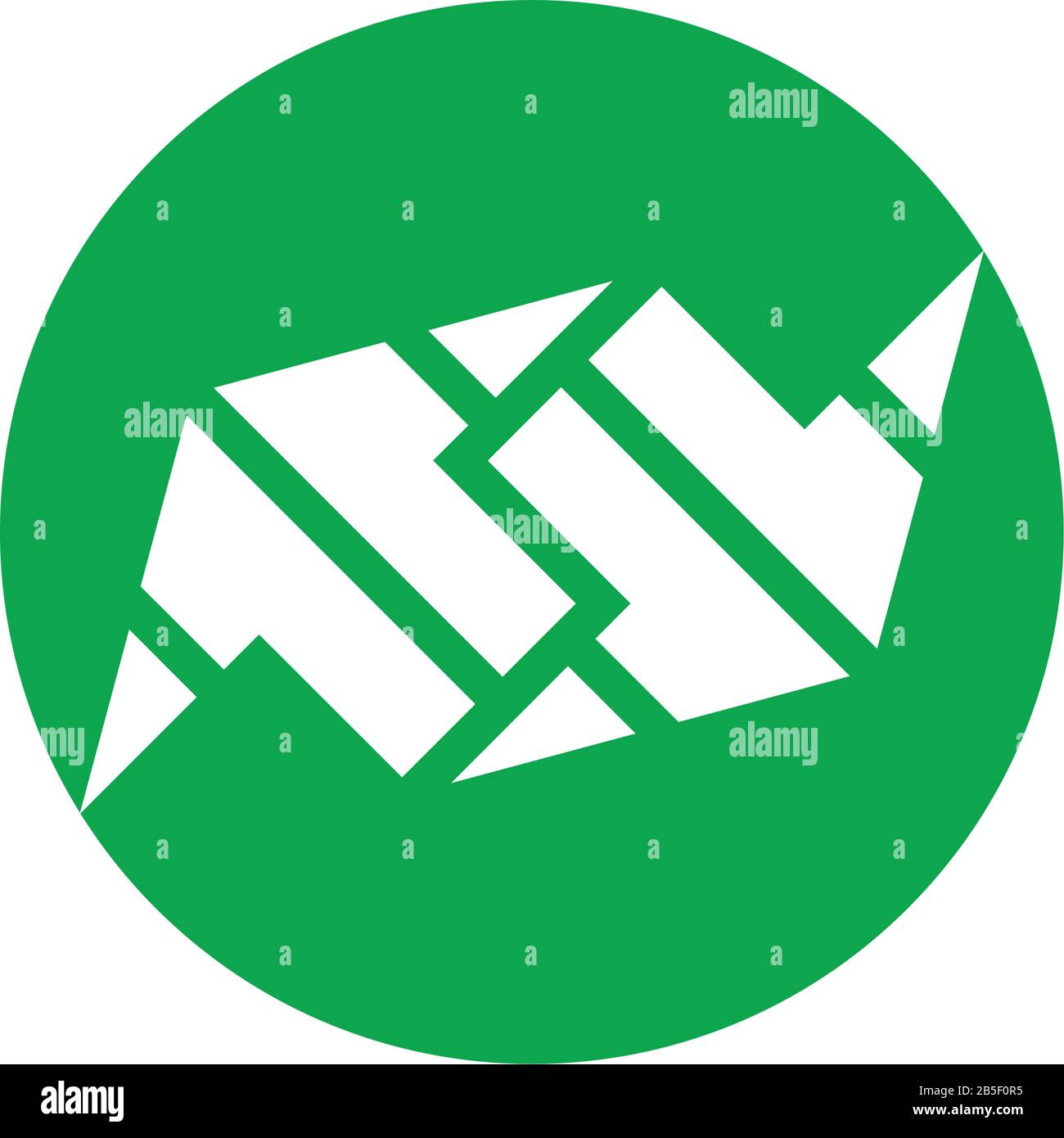 simple geometric opposite arrows symbol logo vector Stock Vector Image ...