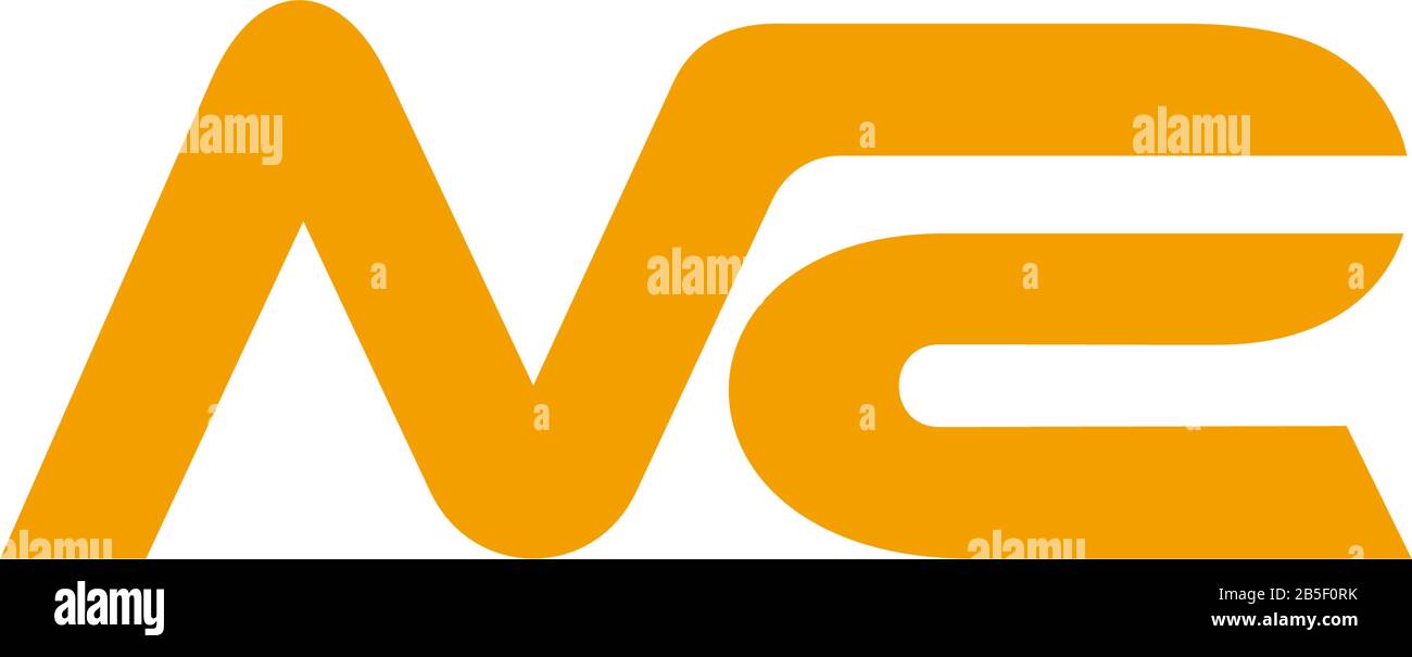 letter nr simple linked stripes motion geometric symbol logo vector ...