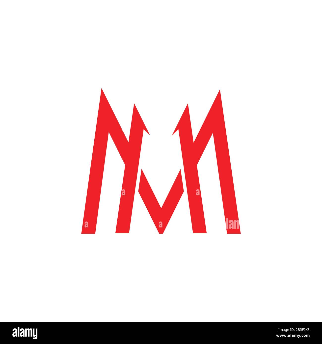 letter m simple geometric arrow grunge logo vector Stock Vector Image ...