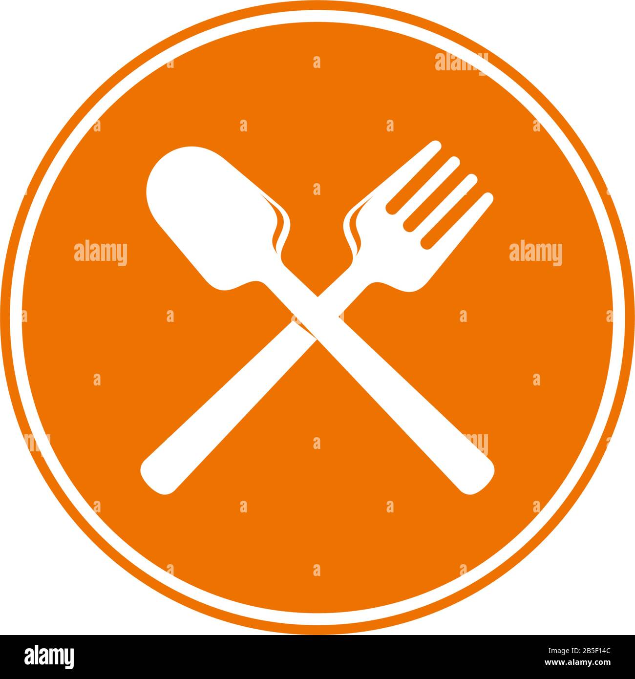 simple negative space spoon fork overlapping design logo vector Stock ... simple negative space spoon fork overlapping design logo vector Stock ...
