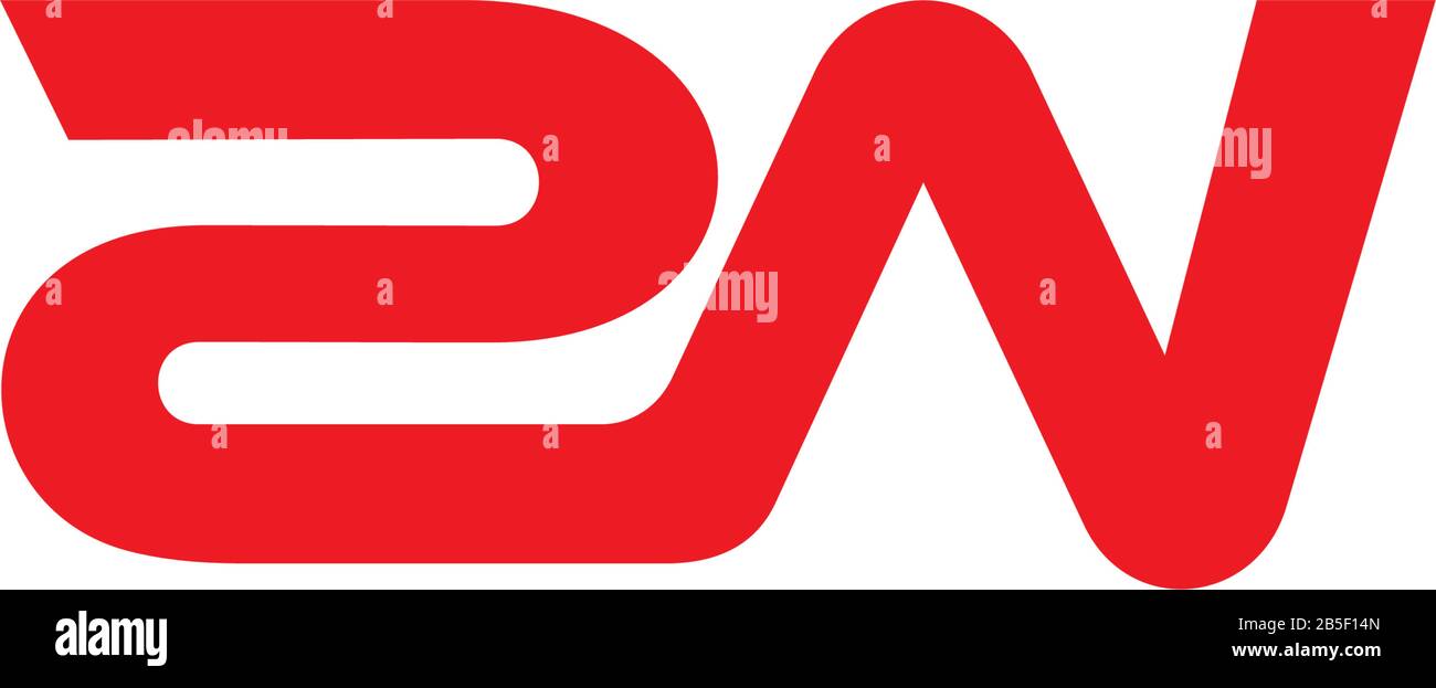 letter 2w simple connect line symbol logo vector Stock Vector Image ...