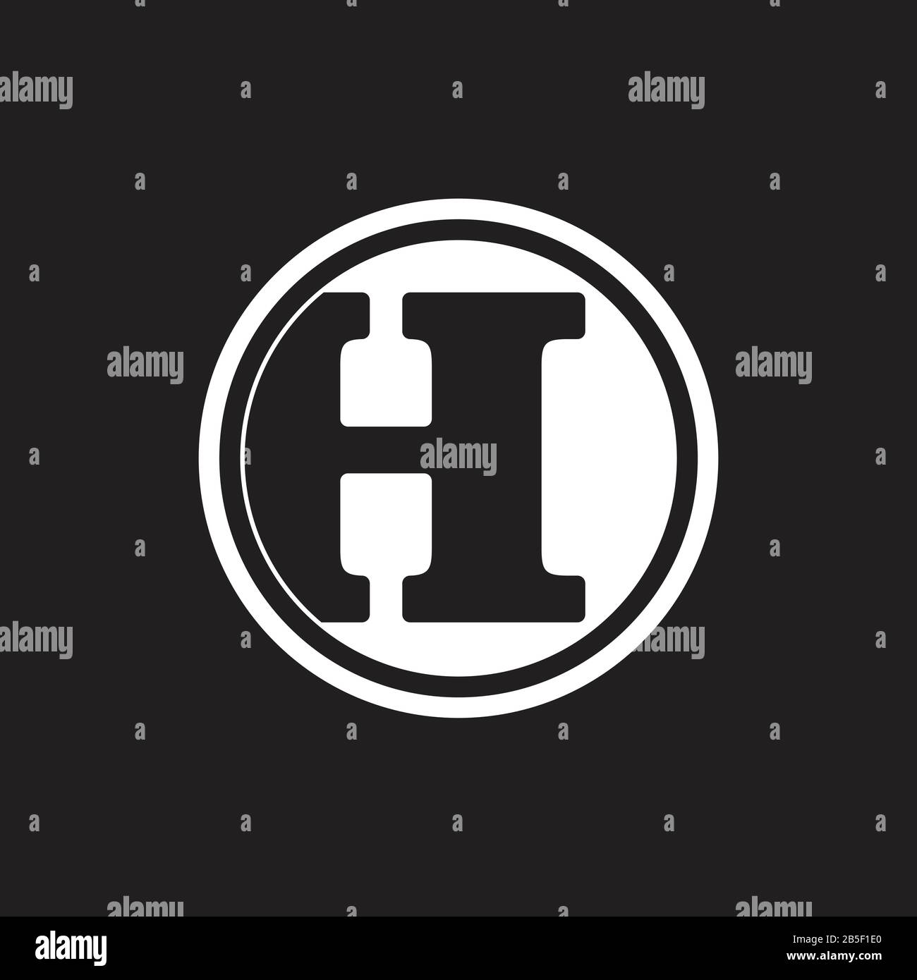 letter h negative space logo vector Stock Vector Image & Art - Alamy
