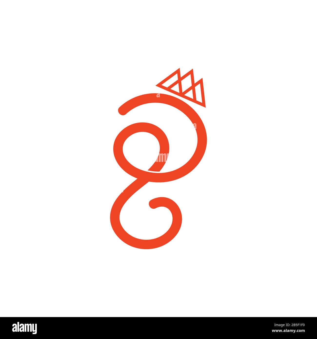 abstract letter d ribbon curves line logo vector Stock Vector Image ...