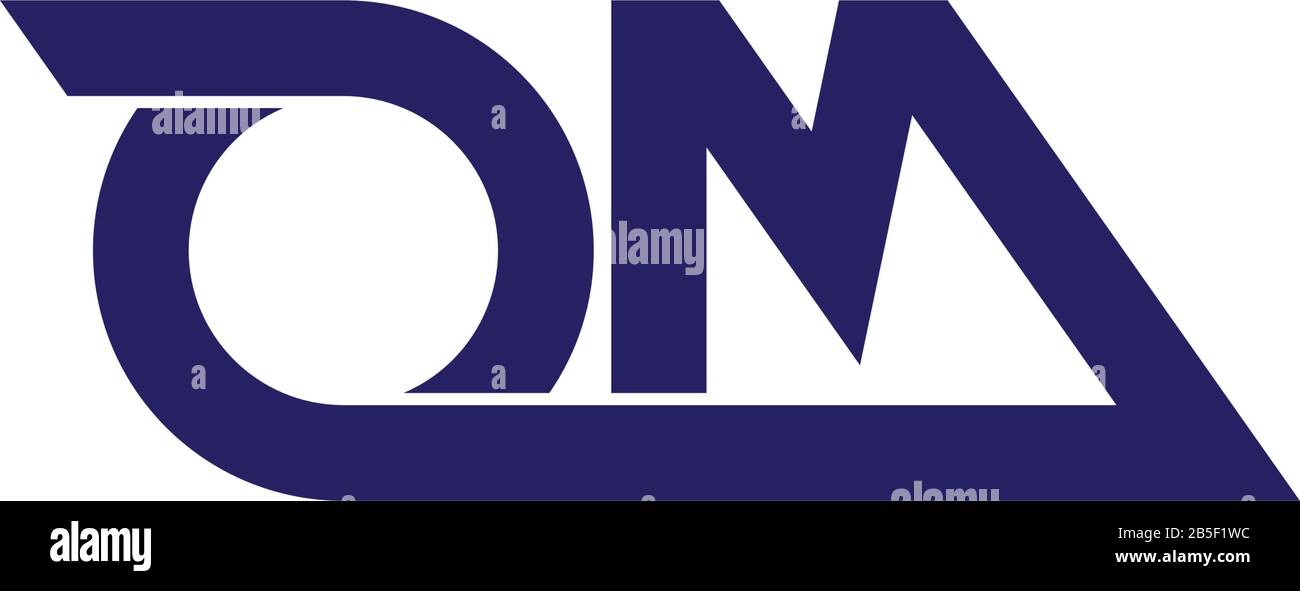 letter om simple motion line geometric design symbol vector Stock ...
