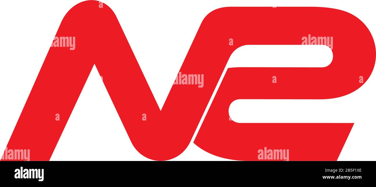 letter nr simple line design geometric overlap symbol logo vector Stock ...