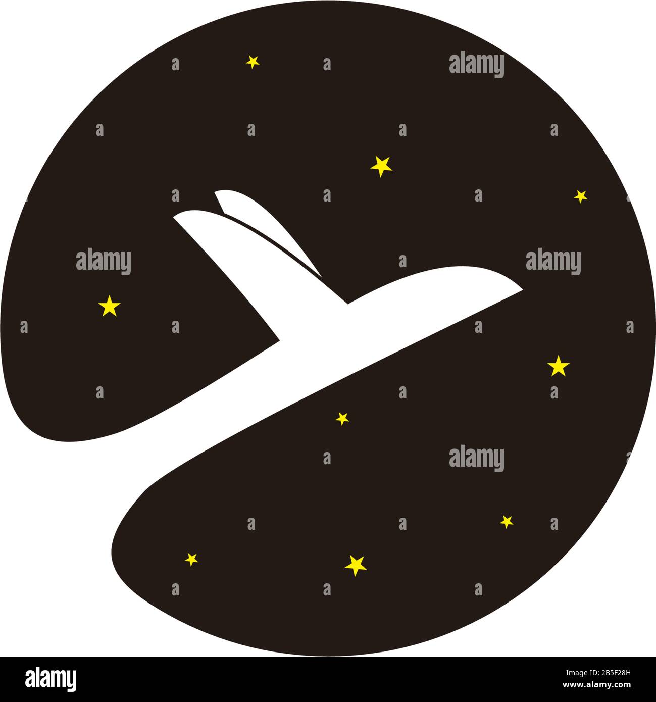 sky stars motion swoosh airplane motion logo vector Stock Vector Image ...