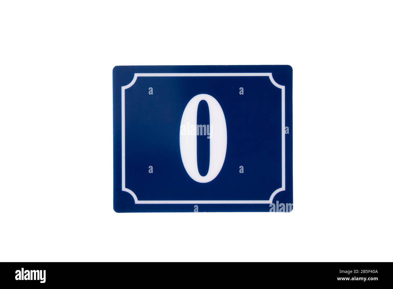 Apartment house number metal plate, number zero 0 Stock Photo - Alamy