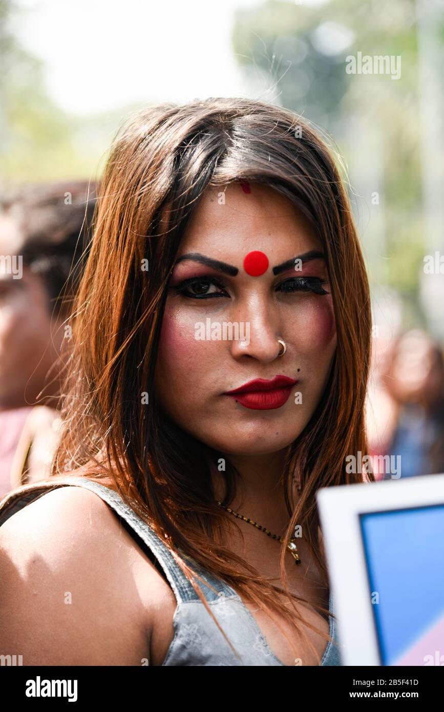Guwahati, Assam, India. 8th Mar, 2020. Supporters and members of ...