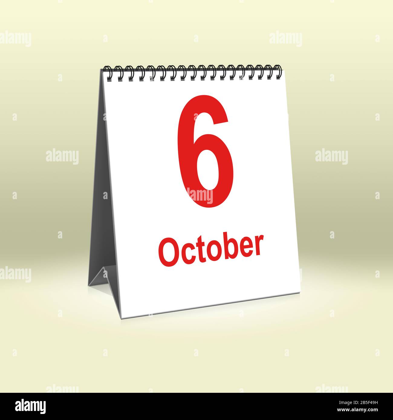 A calendar for the desk shows October 6th | Ein Kalender für den ...