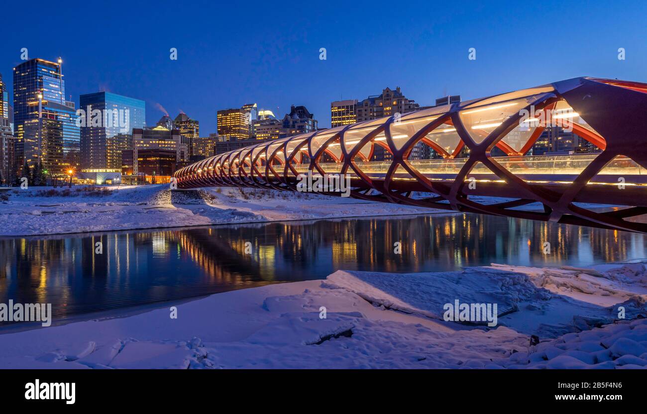 Calgary cityscape peace bridge hi-res stock photography and images - Alamy