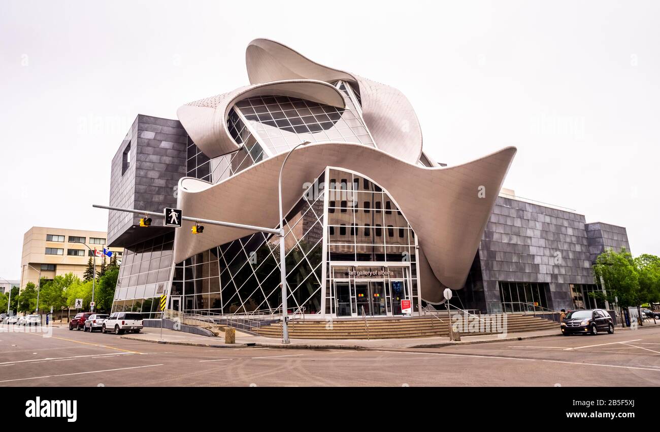 Facade of the Art Gallery of Alberta on May 21, 2016 in Edmonton ...