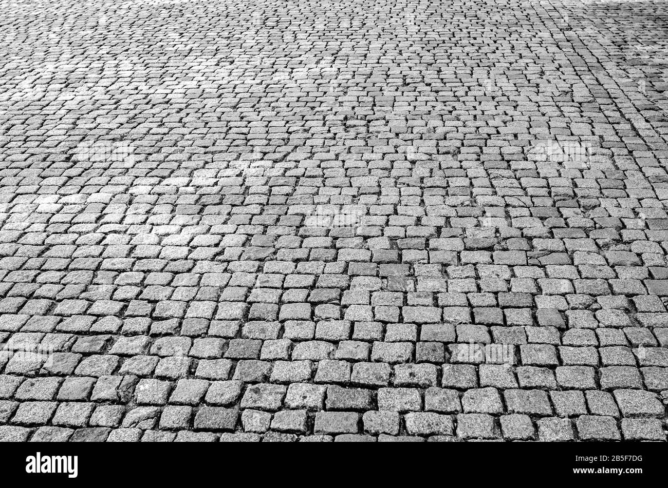 Brick stone street road Stock Photo - Alamy