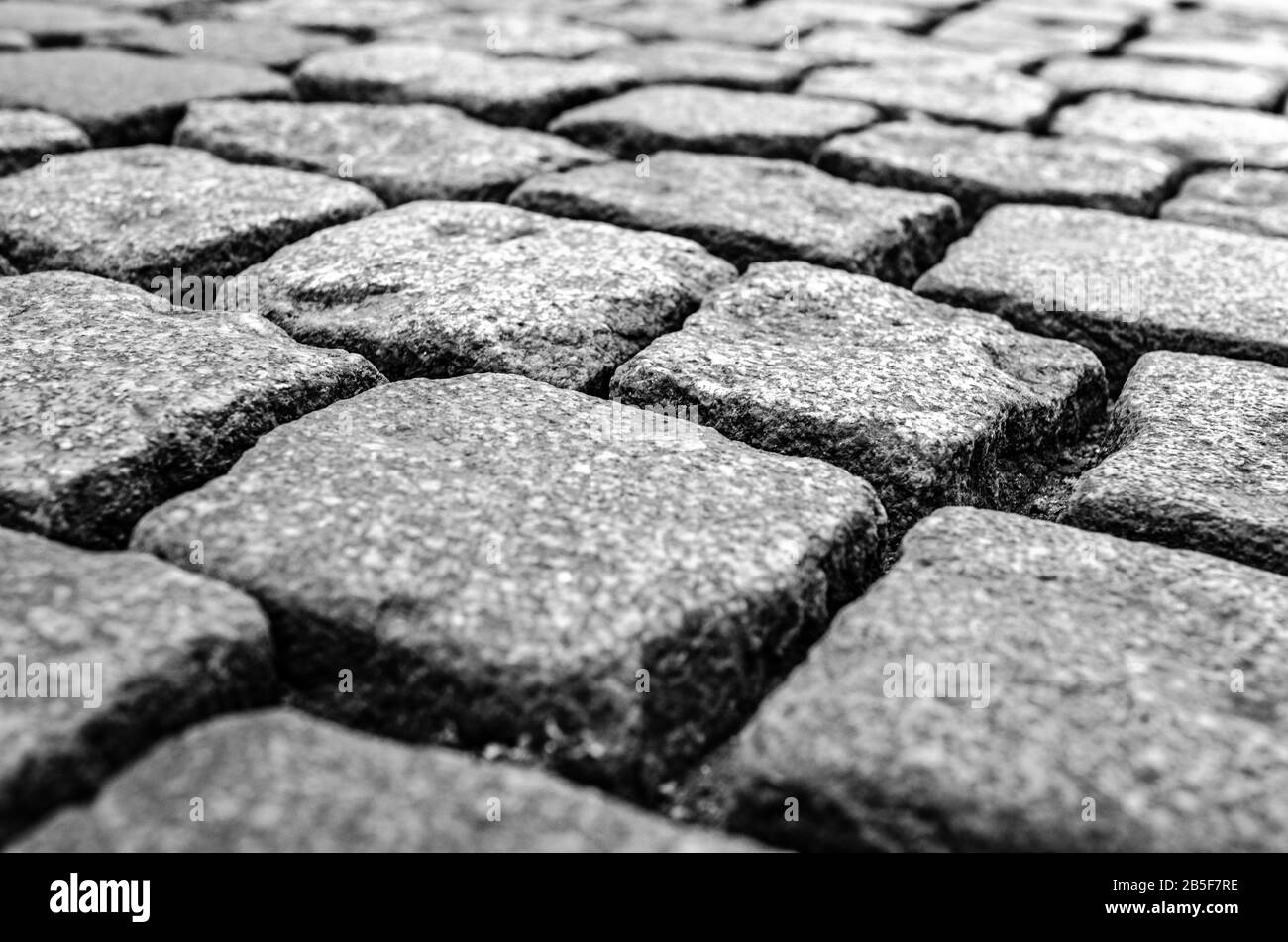 Brick stone street road Stock Photo - Alamy