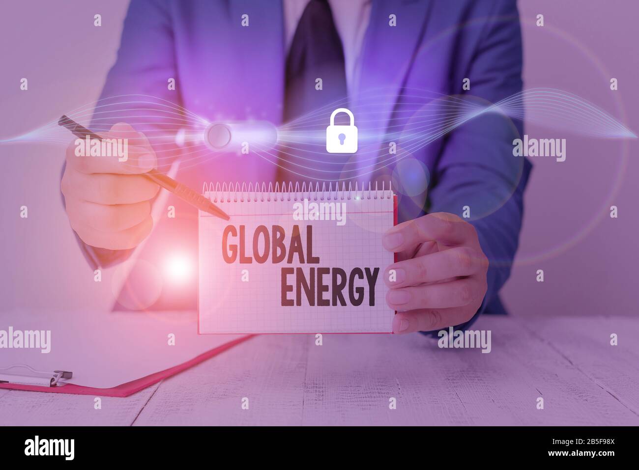 Writing note showing Global Energy. Business concept for Worldwide ...