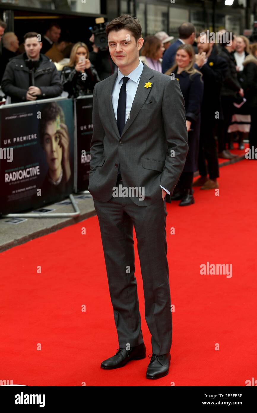 Sam Riley attending the UK Premiere of RADIOACTIVE at Curzon Mayfair ...