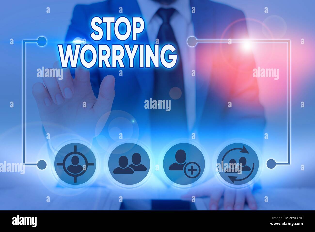 Handwriting text writing Stop Worrying. Conceptual photo stop thinking ...