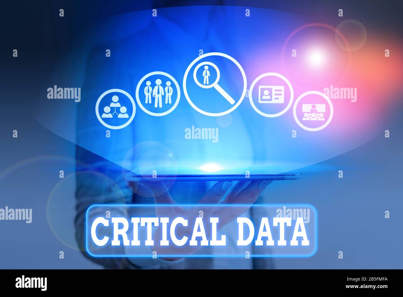 Writing note showing Critical Data. Business concept for elements of ...