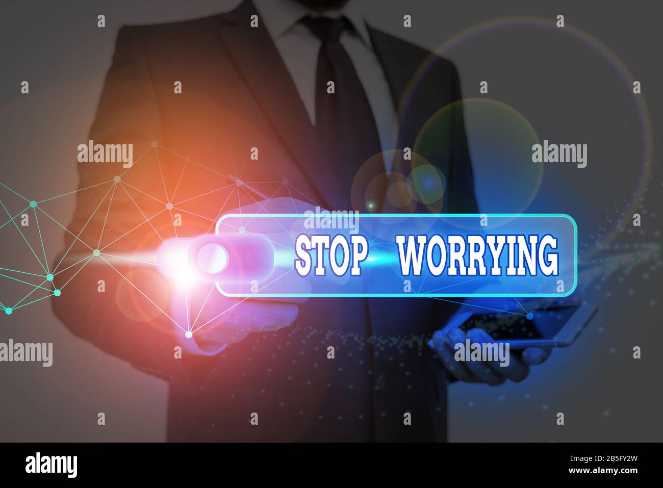 Handwriting text writing Stop Worrying. Conceptual photo stop thinking ...