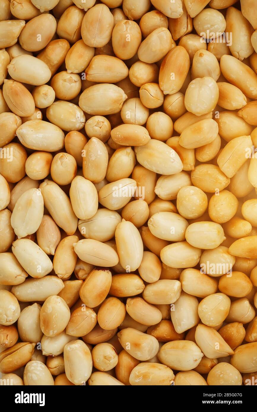 Peanut texture. Food background of peanuts bean. Golden, roasted ...