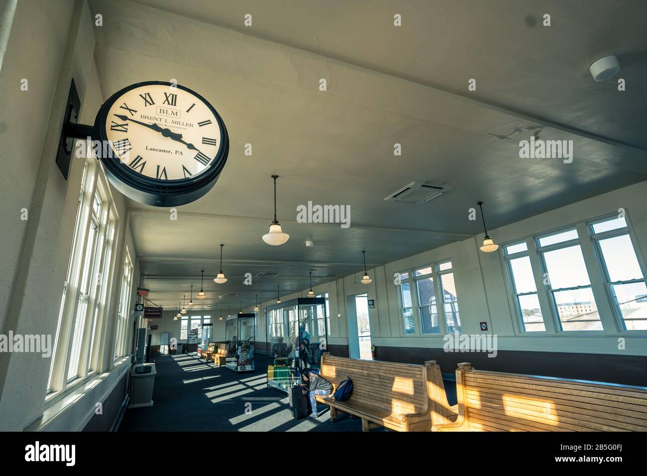 Lancaster, PA / USA - March 7, 2020: The Amtrak Train Station and a ...