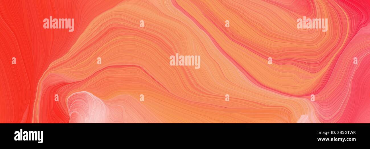 creative banner with coral, salmon and crimson color. elegant curvy ...