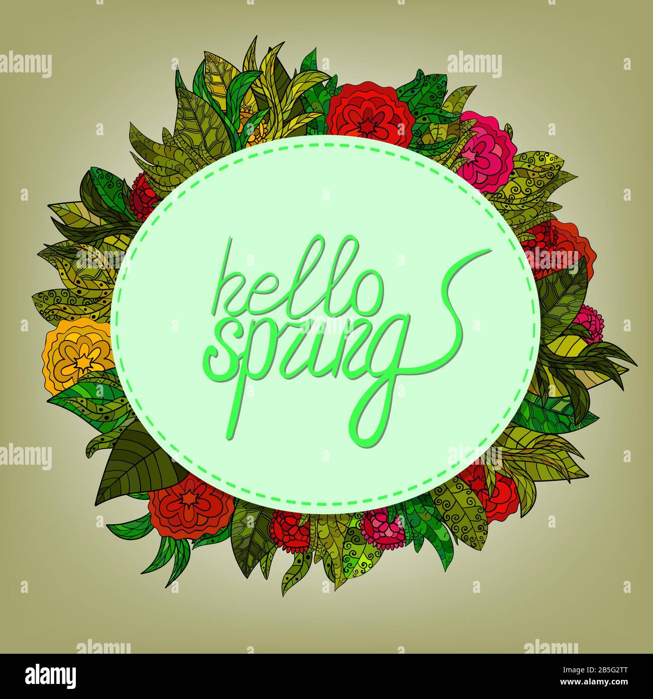 Hello may calligraphy spring Stock Vector Images - Alamy