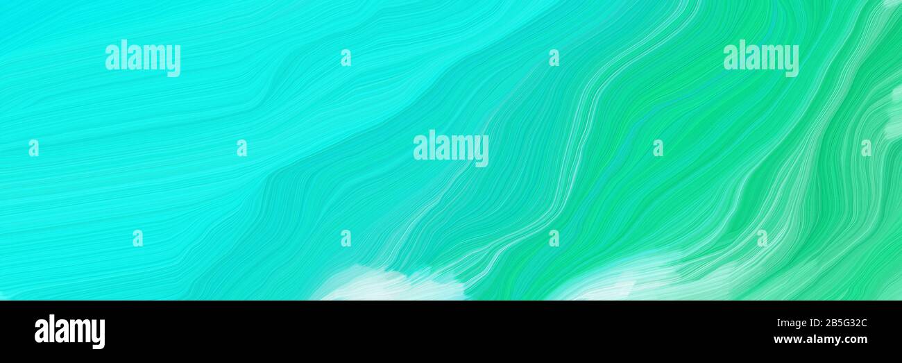 vibrant colored banner background with bright turquoise, pale turquoise ...