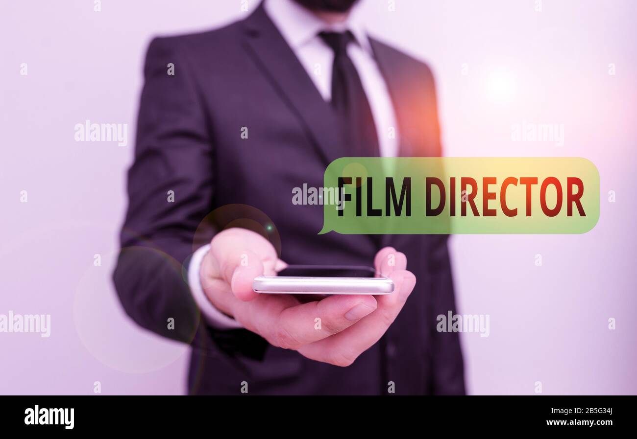 Word writing text Film Director. Business photo showcasing a ...