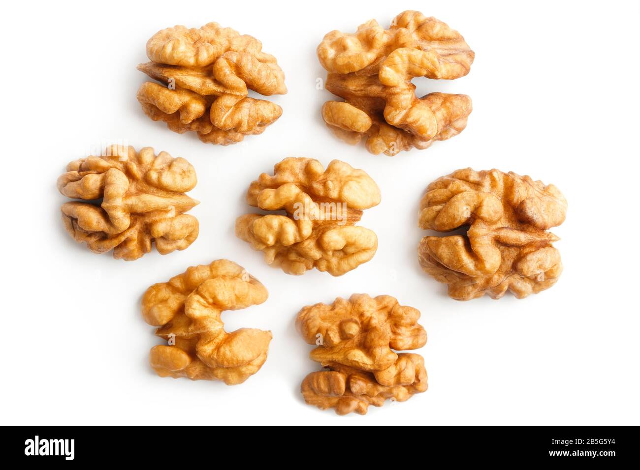 Walnut. Walnut kernel. Nut isolated on white. With clipping path. 7 ...