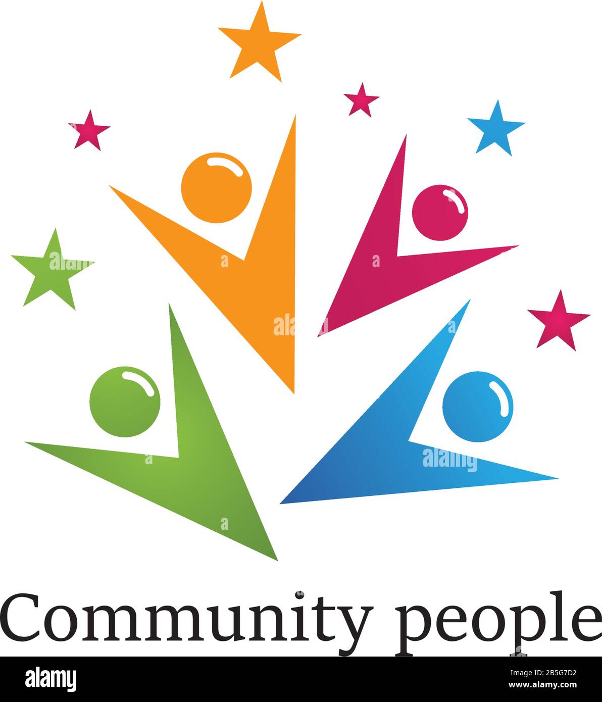 Community, network and social logo design template vector Stock Vector ...