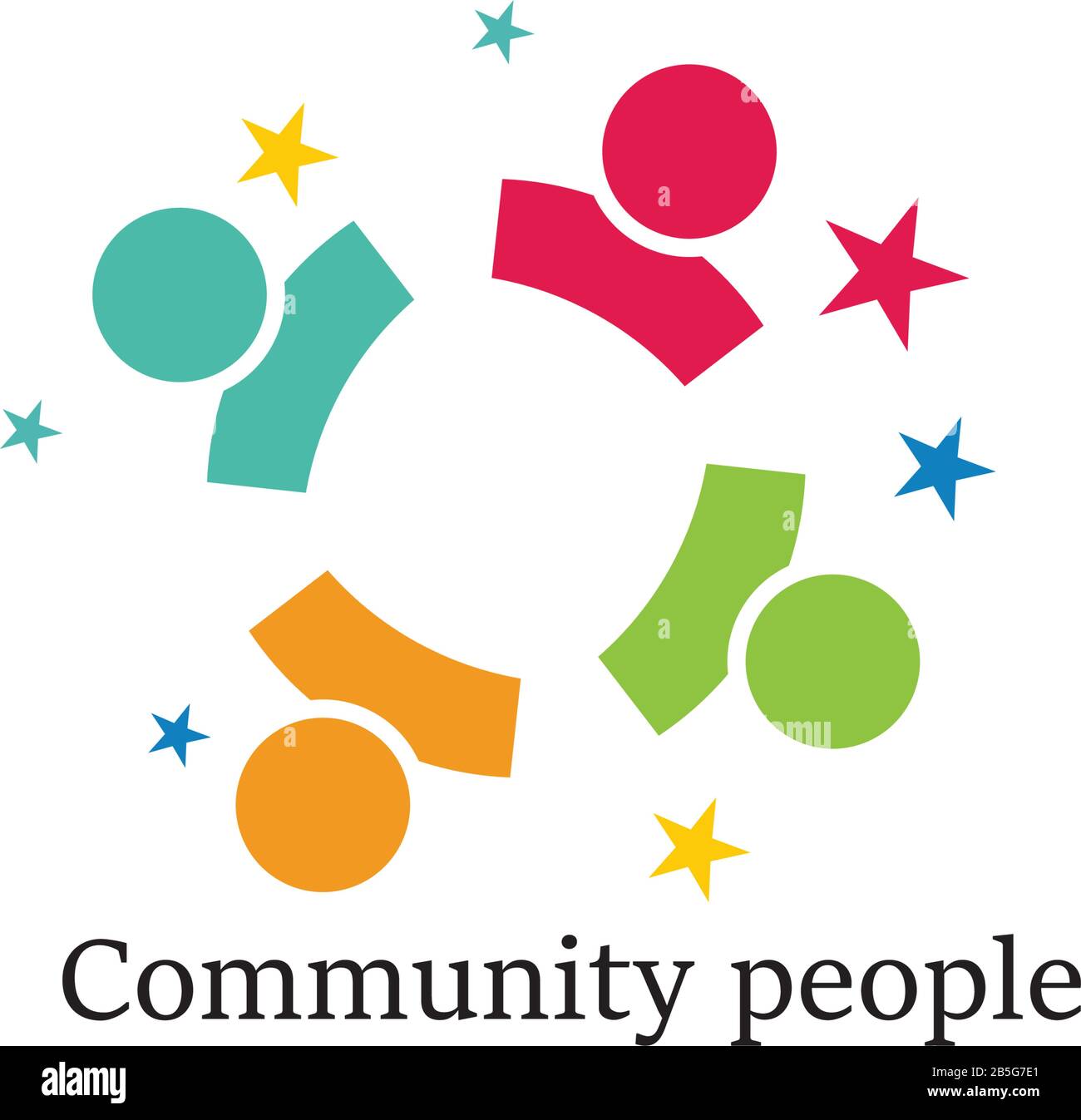 Community, network and social logo design template vector Stock Vector ...