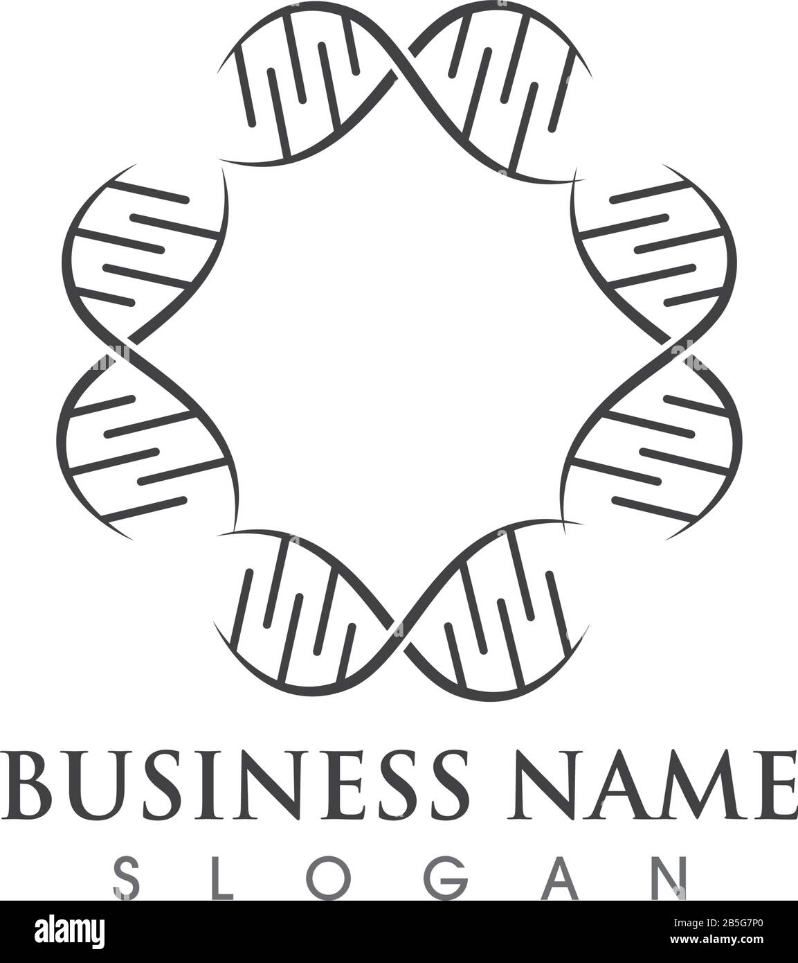 DNA illustration logo vector template Stock Vector Image & Art - Alamy