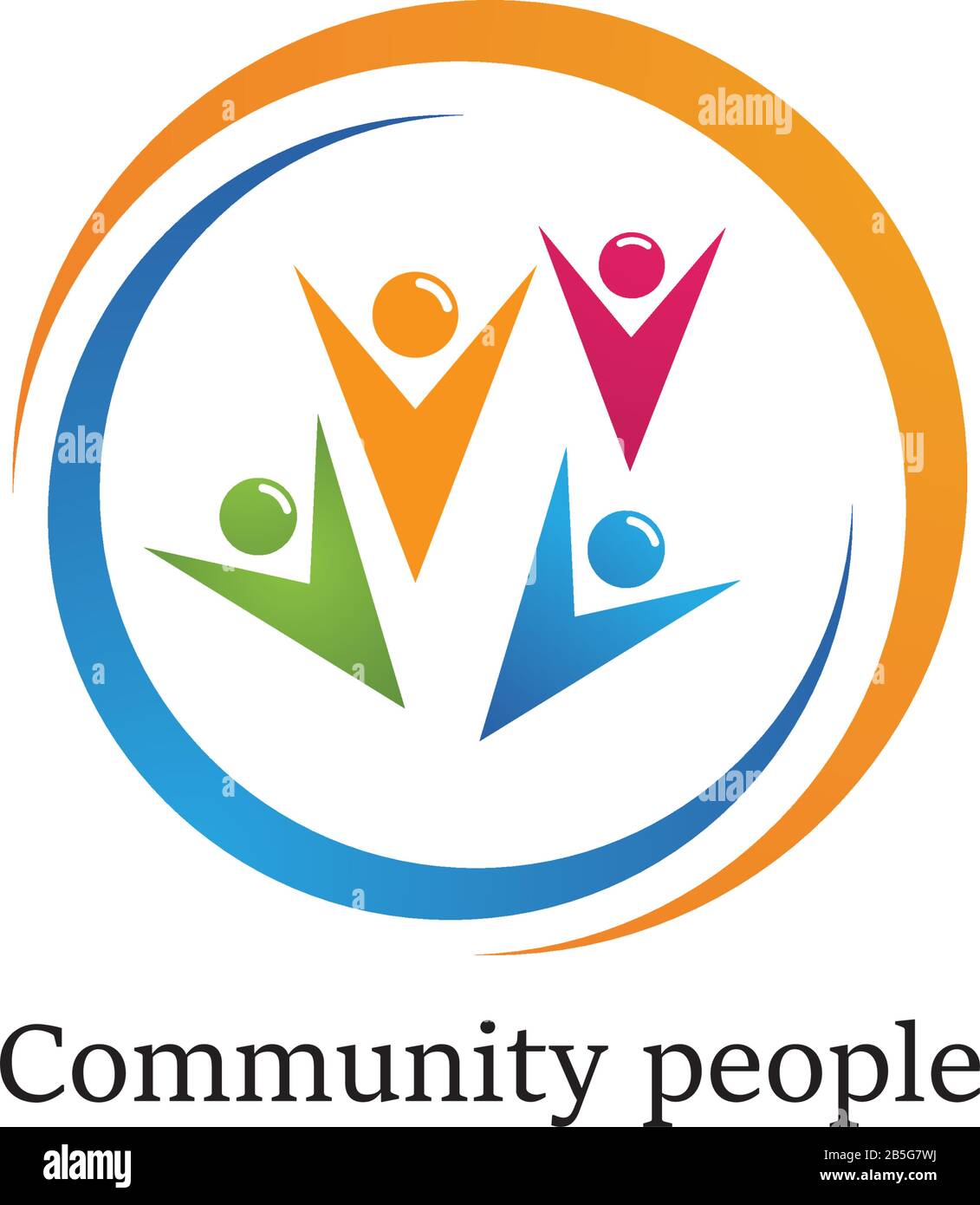Community, network and social logo design template vector Stock Vector ...