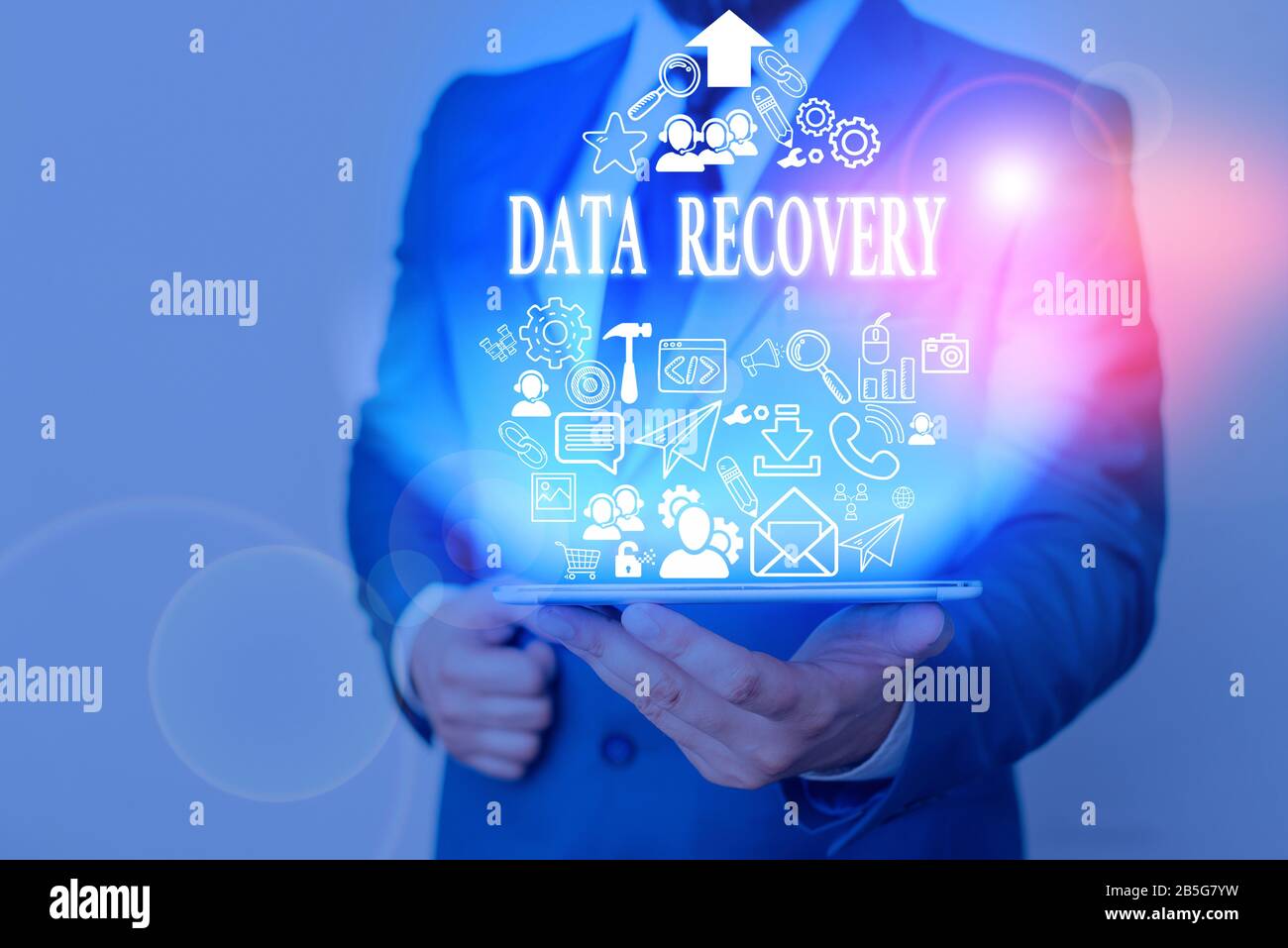 Handwriting text Data Recovery. Conceptual photo process of salvaging ...