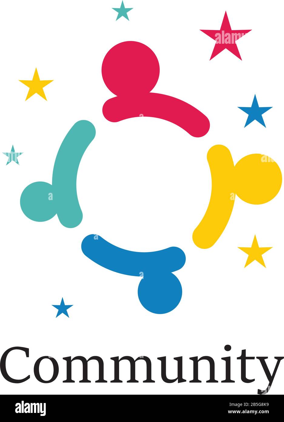 Community, network and social logo design template vector Stock Vector ...