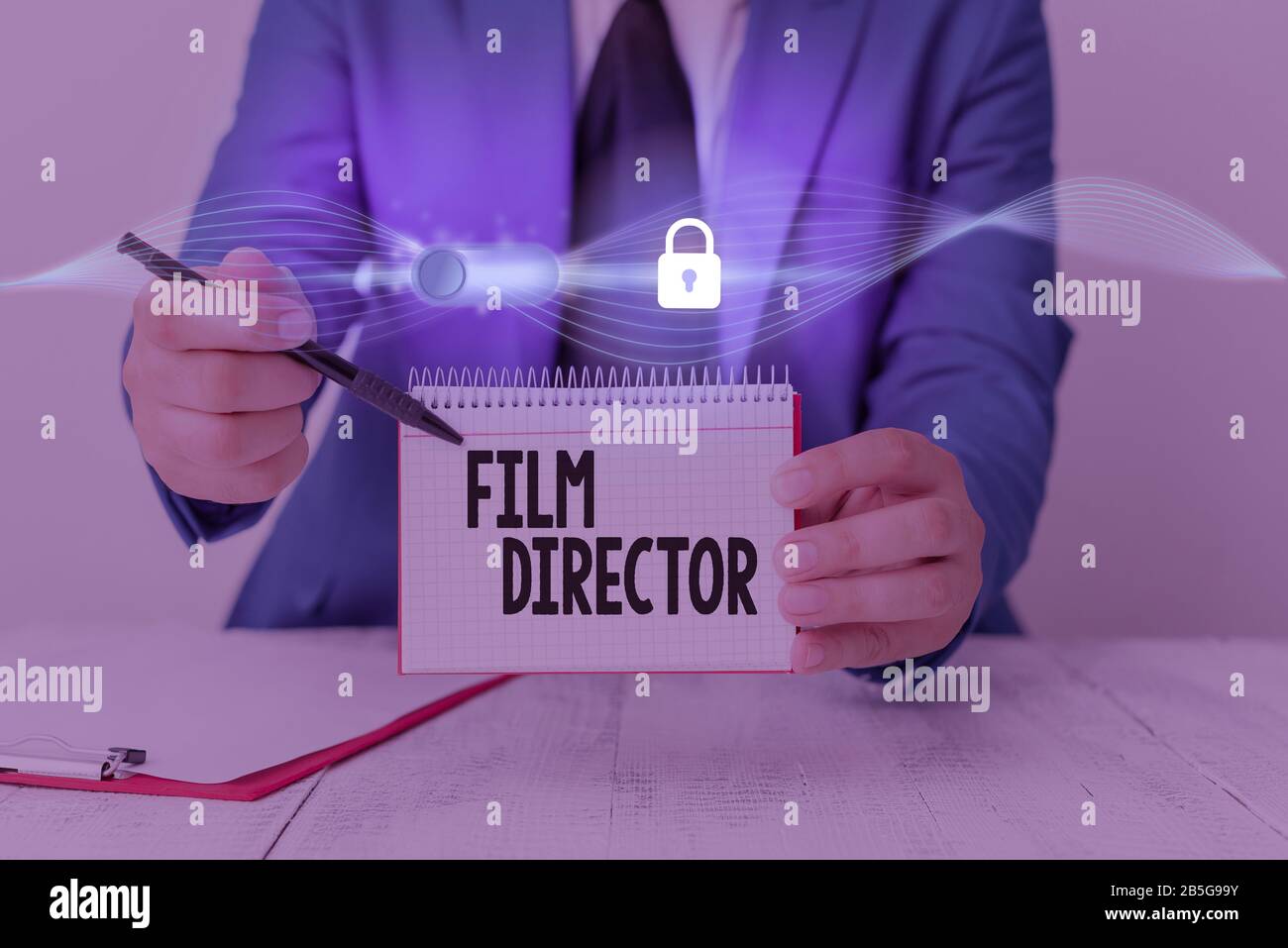 Writing note showing Film Director. Business concept for a ...