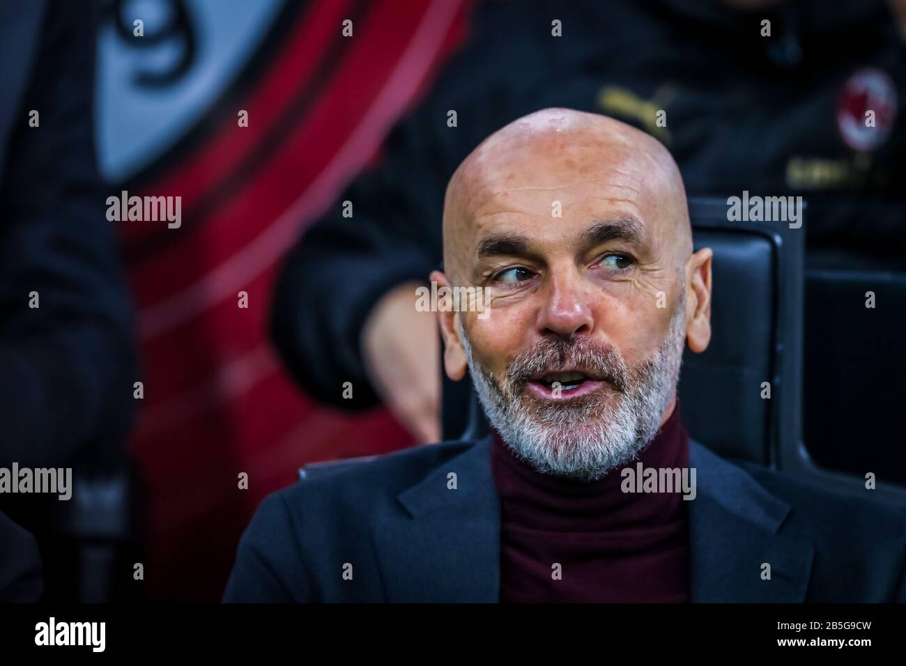 Head Coach of AC Milan Stefano Pioli during italian soccer Serie A ...