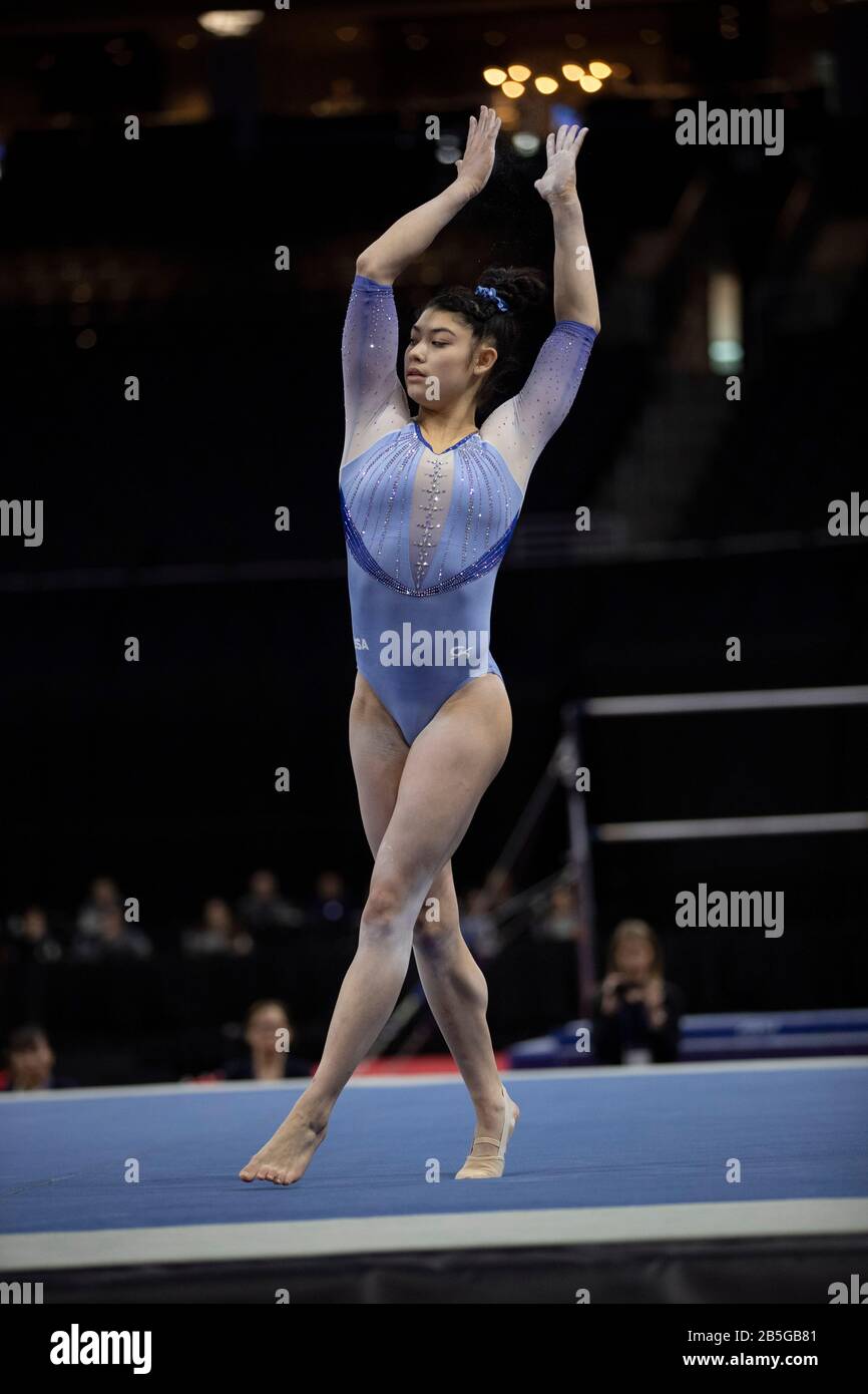 March 7, 2020: Gymnast Kayla DiCello (USA) competes during the women's ...